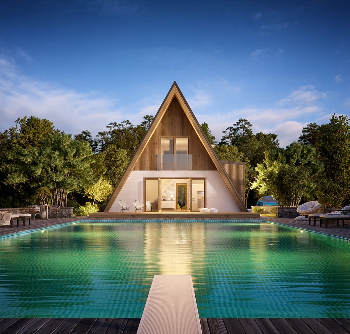 A-frame cabins available to buy or build in Europe - Lumo Houses