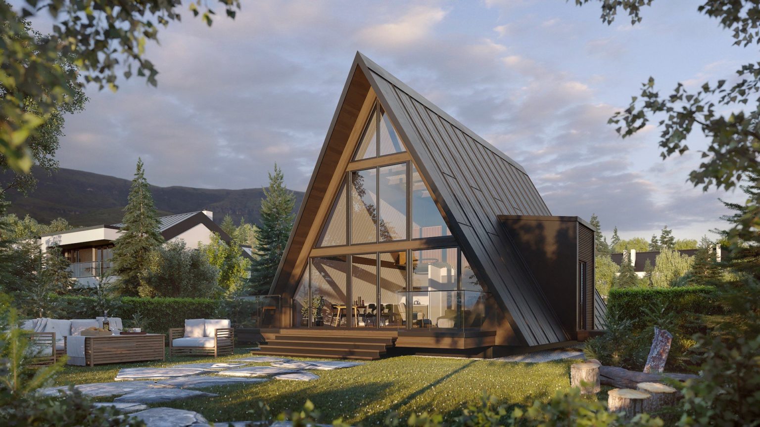 A-frame cabins available to buy or build in Europe - Lumo Houses